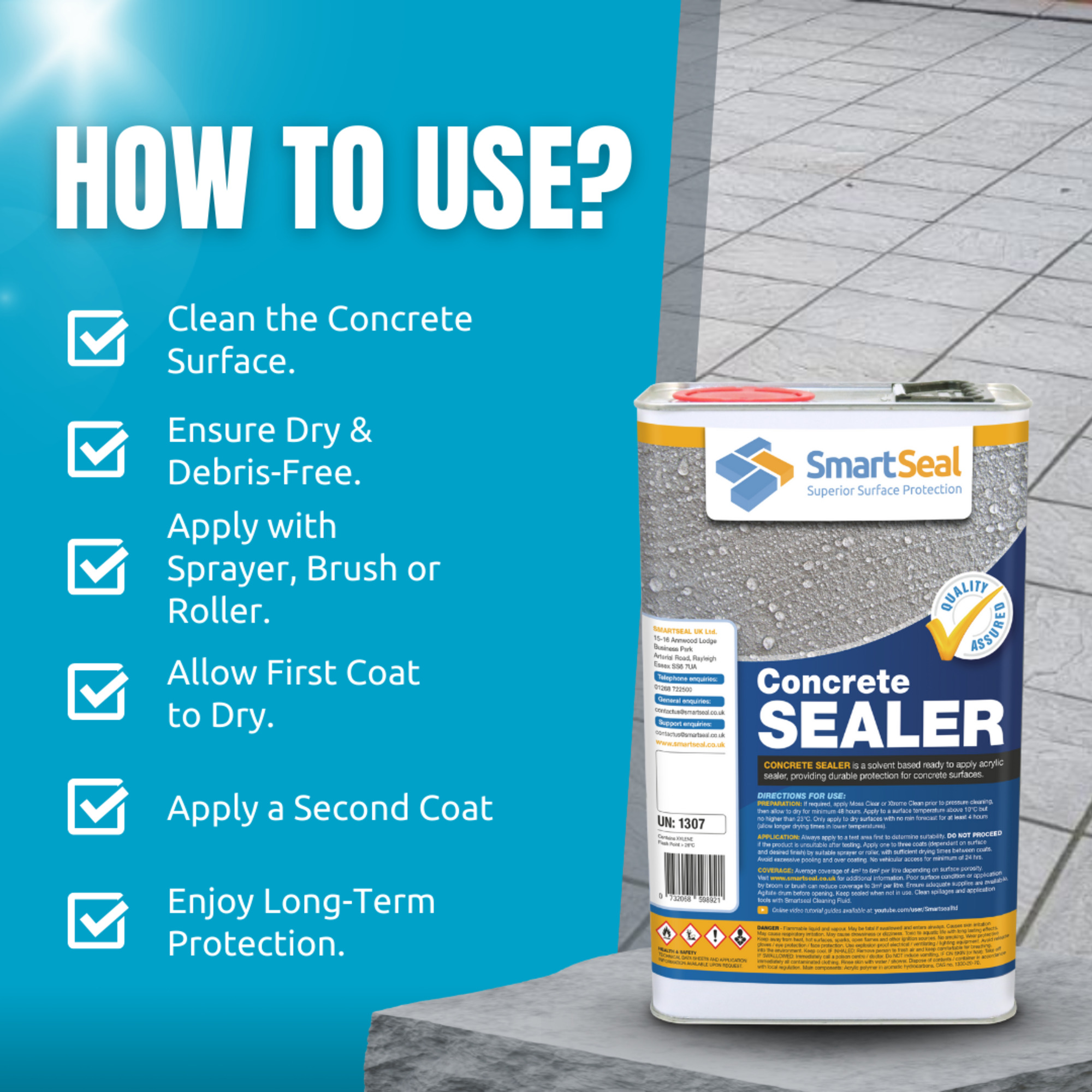 Concrete Sealer (Solvent Based - EXTERNAL) - Smartseal
