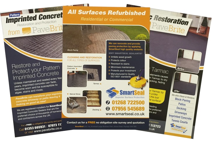 Flyers and leaflets for Pressure Cleaning - Smartseal